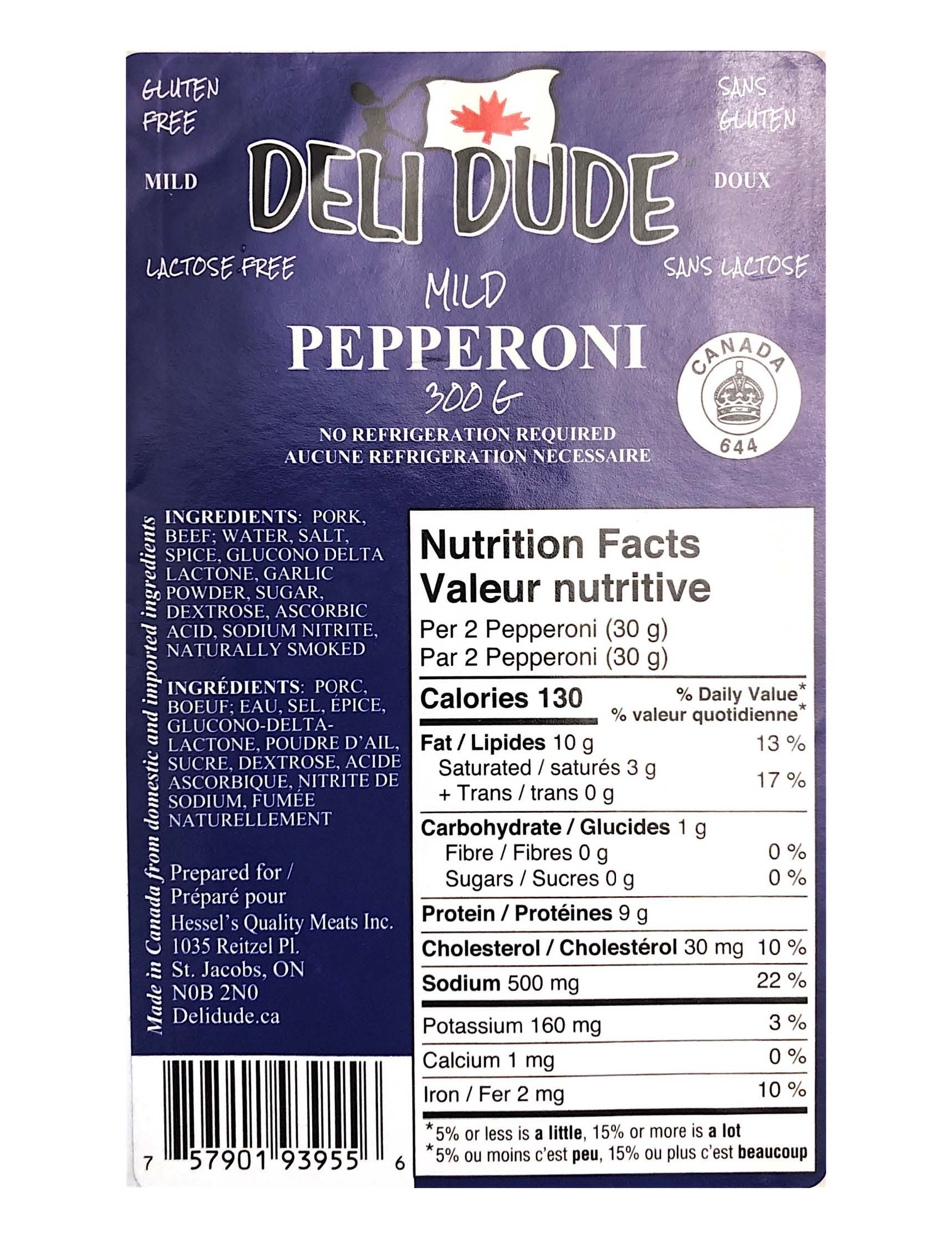 300g Mild Pepperoni – Delidude Canada
